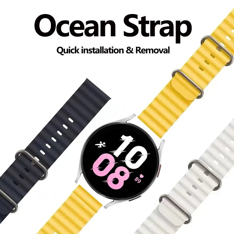 22MM OCEAN LOOP SILICON STRAPS FOR AMAZFIT WATCH GTR 3 PRO, GTR 2, GTR
