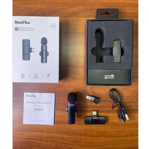 NEEPHO WIRELESS MICROPHONE WITH TYPE C AND IOS CONNECTOR – Cell Story